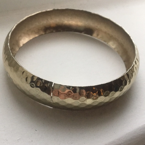 Zara | Jewelry | Hammered Gold Bangle | Poshmark